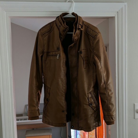 Jackets & Coats | Mens Medium Leather Coat | Poshmark